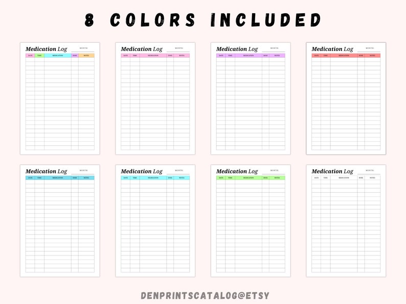 Printable Medication Tracker, Monthly Medication Tracker Printable ...