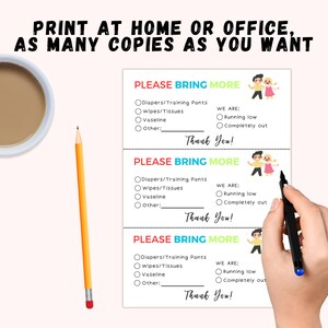 Please Bring More Supplies, Daycare Parent Notice Printable, Childcare ...