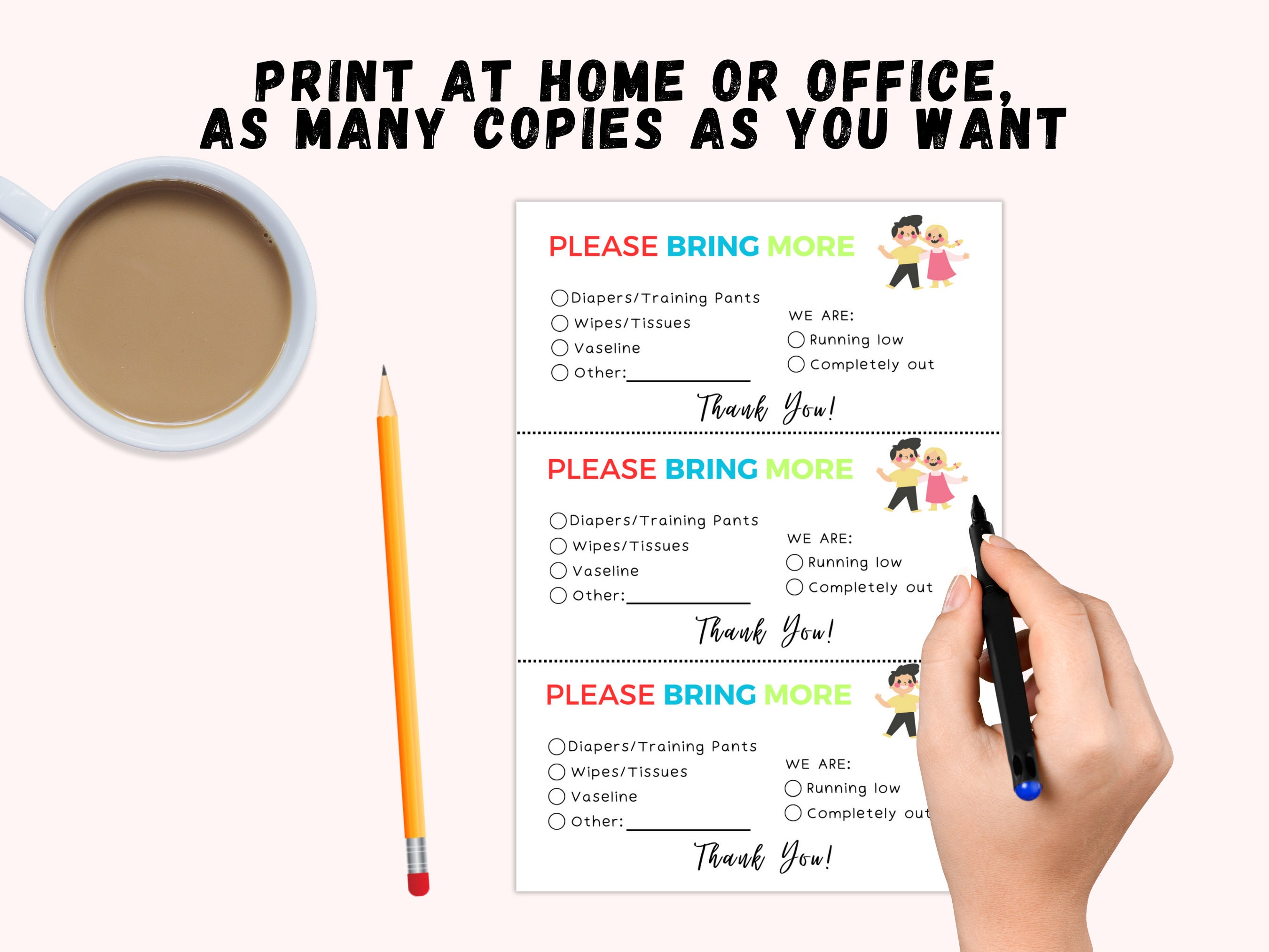 Please Bring More Supplies, Daycare Parent Notice Printable, Childcare ...
