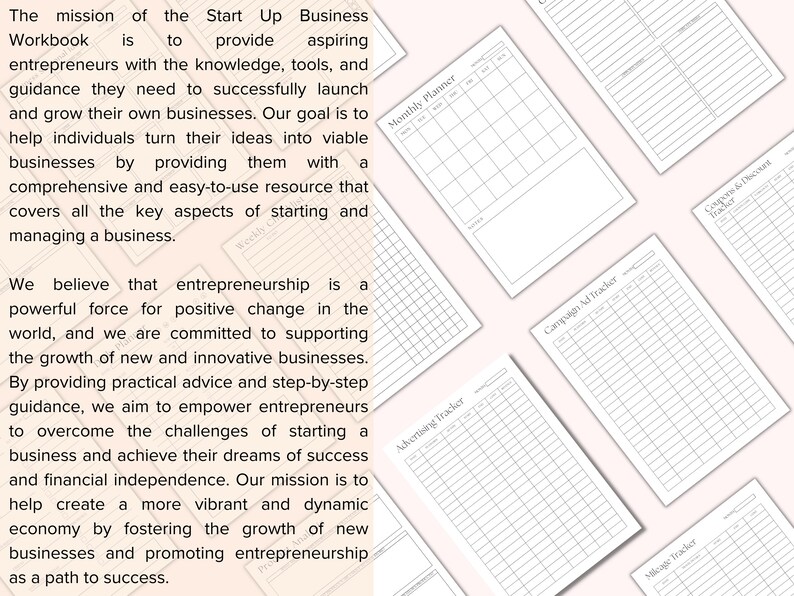 Start up Business Planner, Business Planner Printable, Small Business ...