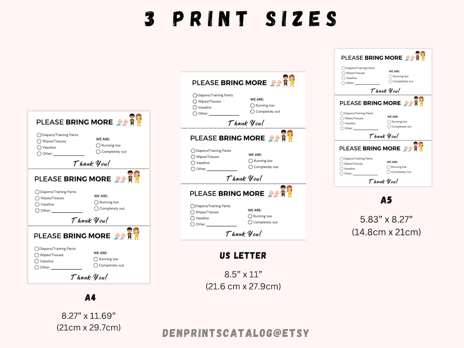 Please Bring More Supplies, Daycare Parent Notice Printable, Childcare ...