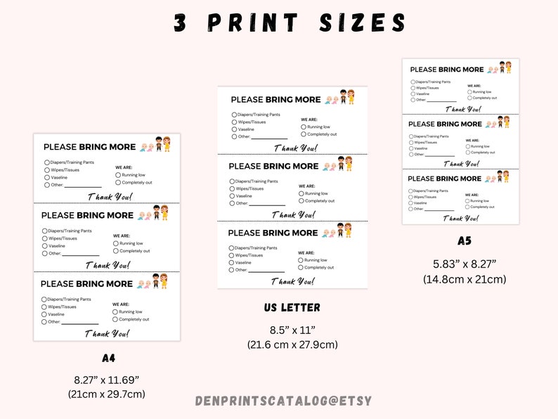 Please Bring More Supplies, Daycare Parent Notice Printable, Childcare ...