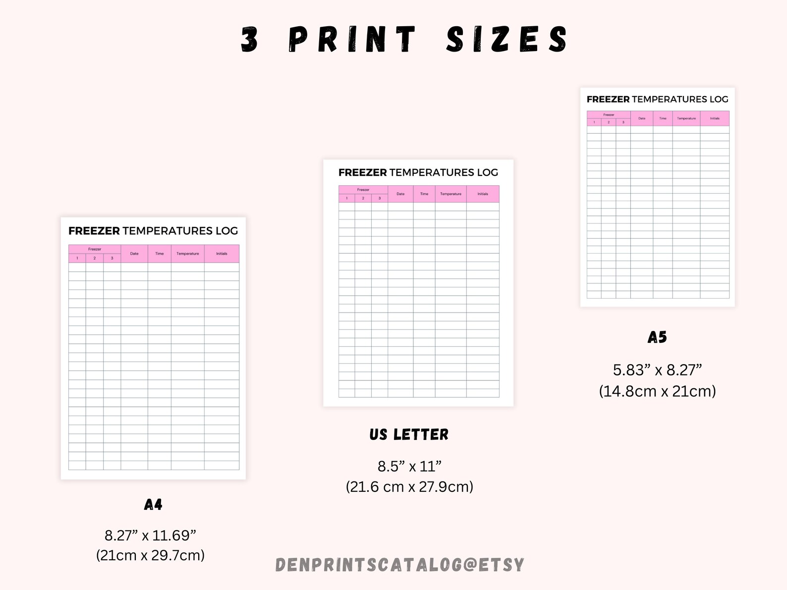 Restaurant Fridge Temperature Log Printable, Commercial Kitchen and Bar ...