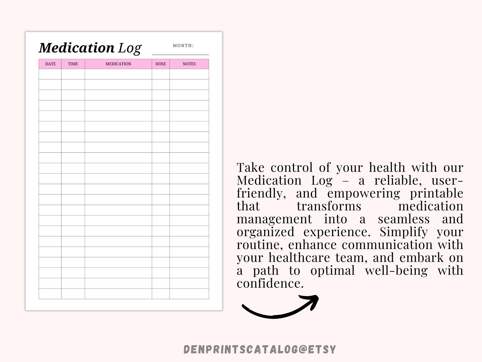 Printable Medication Tracker, Monthly Medication Tracker Printable ...