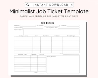 Work Order Ticket - Etsy