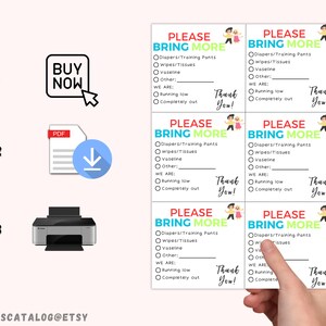 Please Bring More Supplies, Daycare Parent Notice Printable, Childcare ...