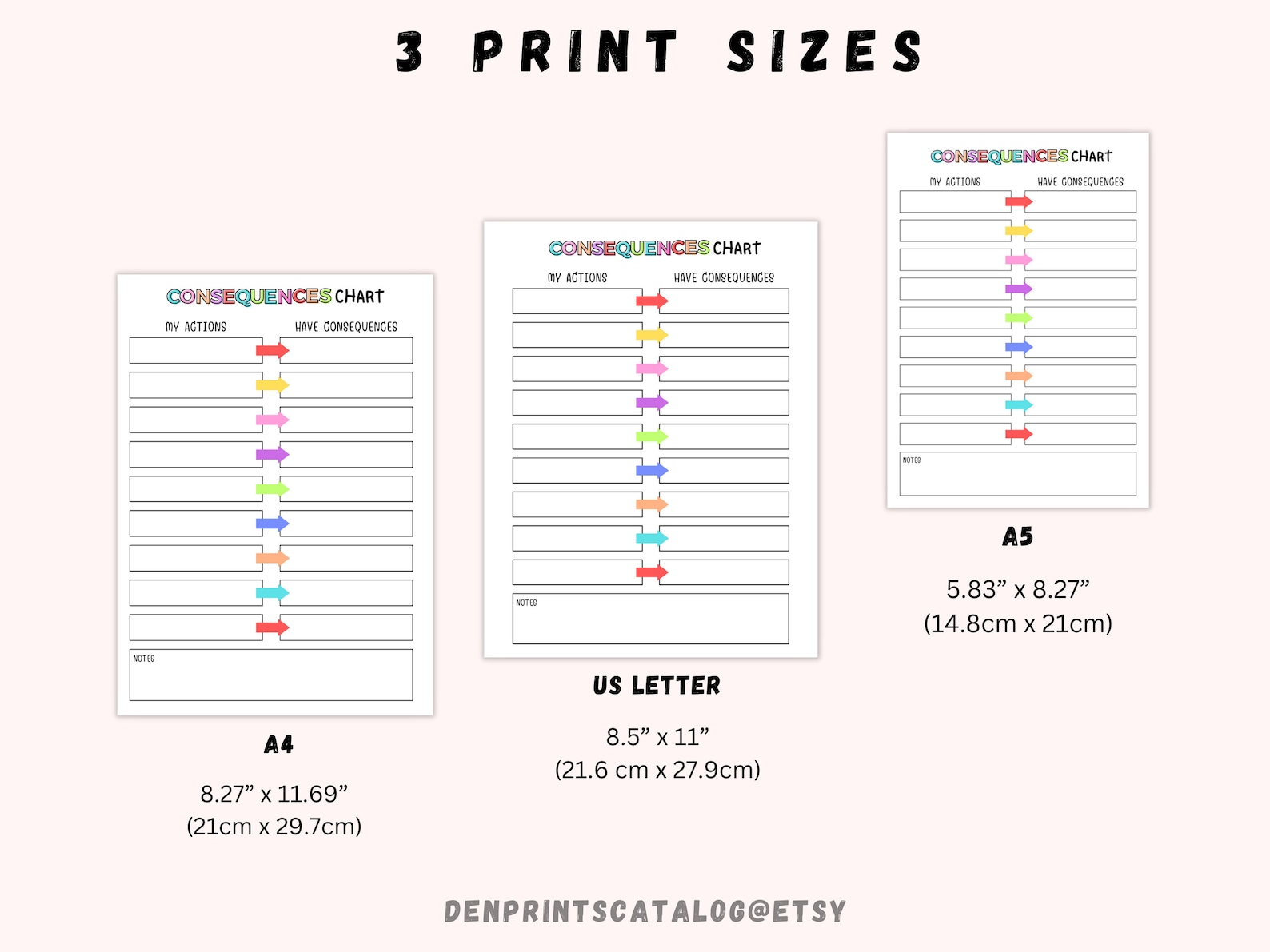 Behavior Consequence Chart Printable, Consequence for My Own Action ...