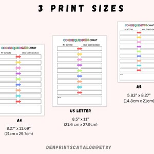 Behavior Consequence Chart Printable, Consequence for My Own Action ...