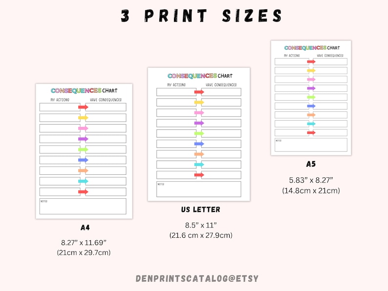 Behavior Consequence Chart Printable, Consequence for My Own Action ...