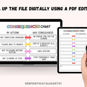 Behavior Consequence Chart Printable, Consequence for My Own Action ...