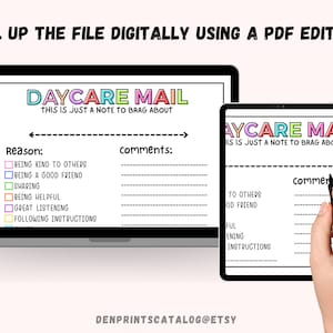 Daycare Mail, Note From Daycare Teacher, Daycare Report, Preschool ...