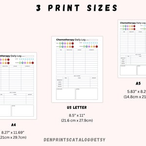 Printable Chemotherapy Symptom Log, Daily Chemo Tracker, Cancer ...