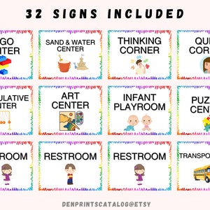 Complete Daycare Center Signs Printable, Childcare Signs for Preschool ...