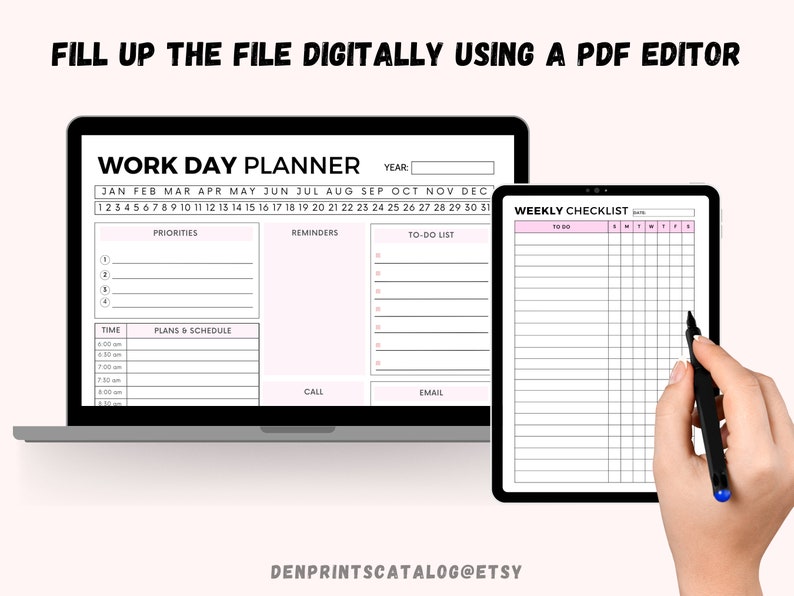 Brain Dump Template BUNDLE Printable, to Do List Editable, ADHD Daily ...