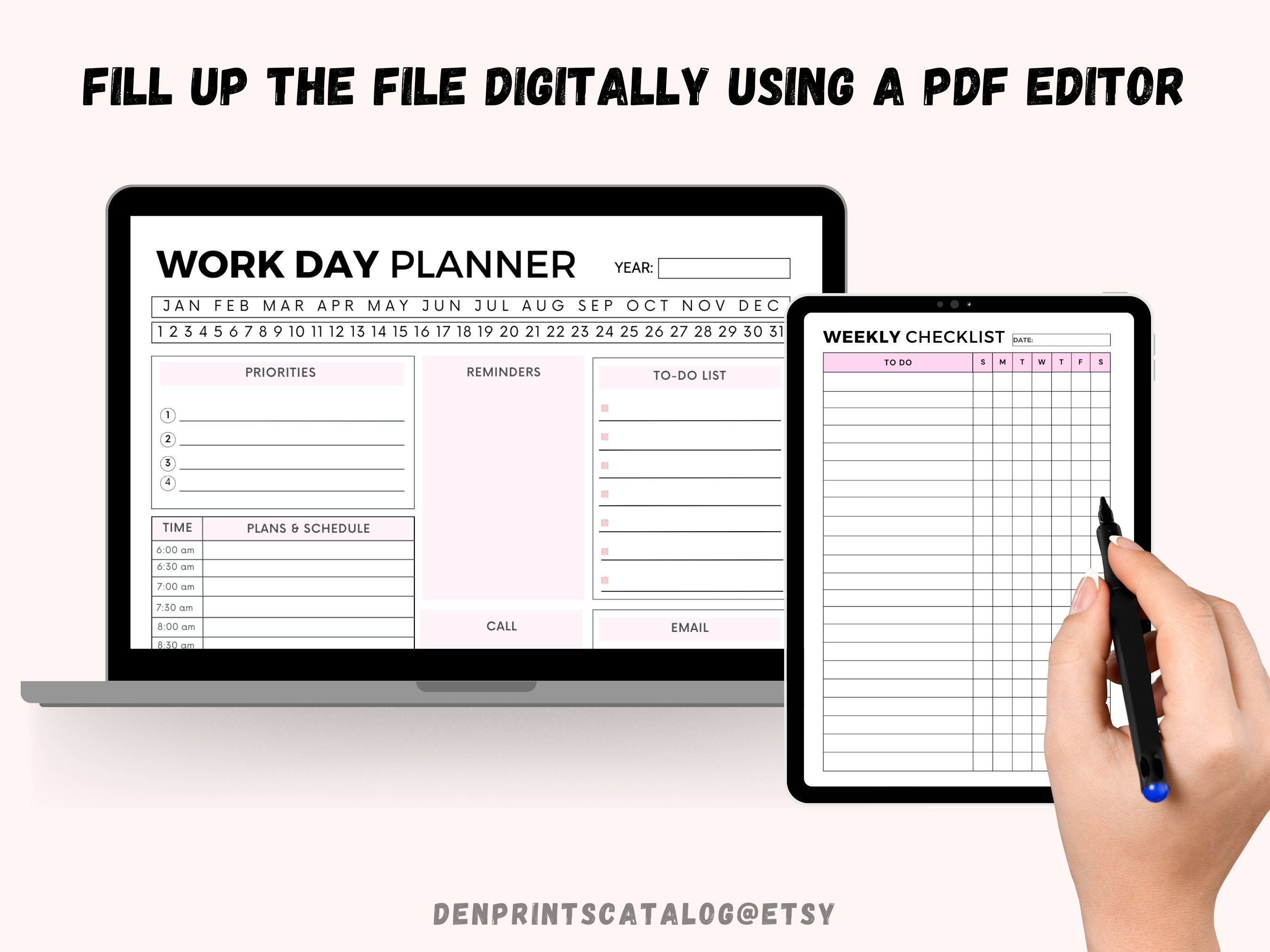 Brain Dump Template BUNDLE Printable, to Do List Editable, ADHD Daily ...