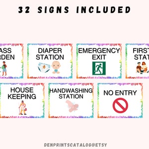 Complete Daycare Center Signs Printable, Childcare Signs for Preschool ...