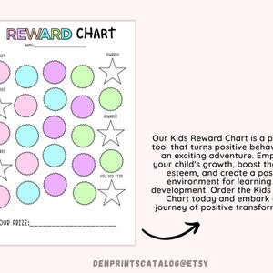 Printable Rainbow Reward Chart Rainbow Sticker Chart Instant - Etsy