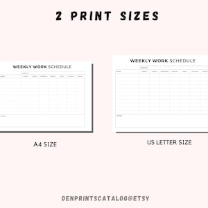 Employee Work Schedule Printable, Crew Daily Working Chart, Employee ...