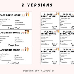 Please Bring More Supplies, Daycare Parent Notice Printable, Childcare ...