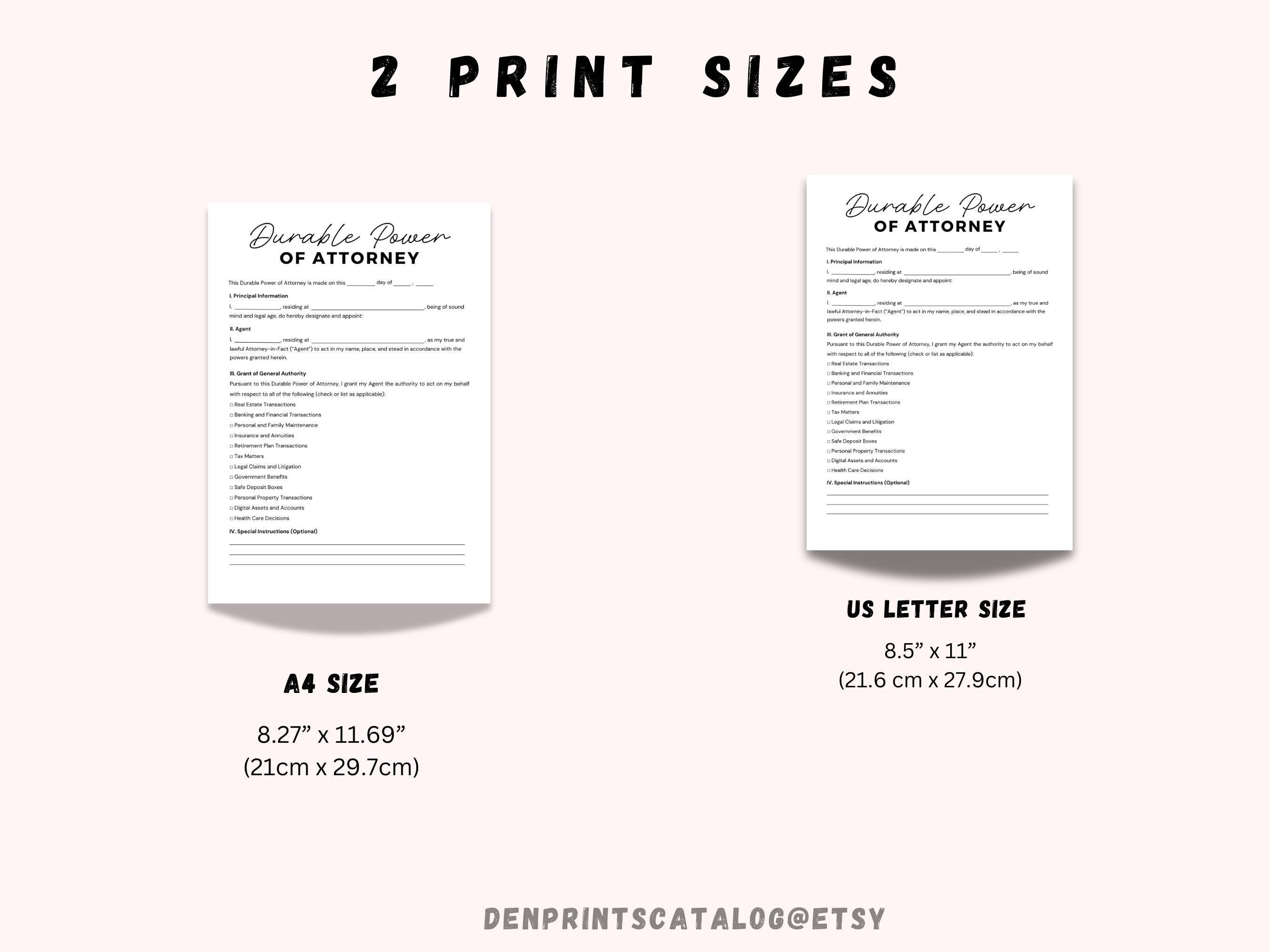 Printable Durable Power of Attorney Template. Durable Power of Attorney ...