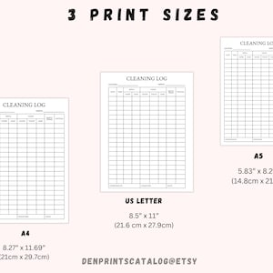 Weekly Bathroom Cleaning Chart Printable, Restroom Cleaning Log for ...