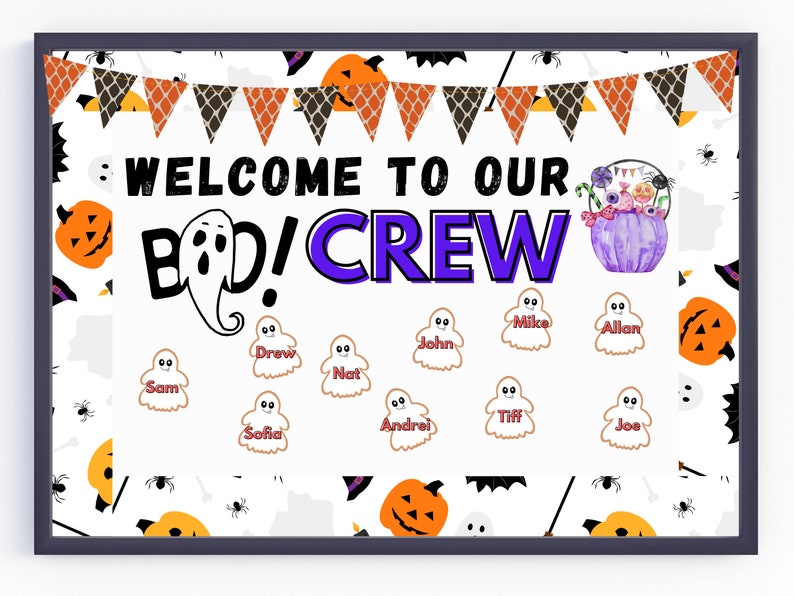 Editable Halloween Bulletin Board Kit & Ghost Student - Etsy