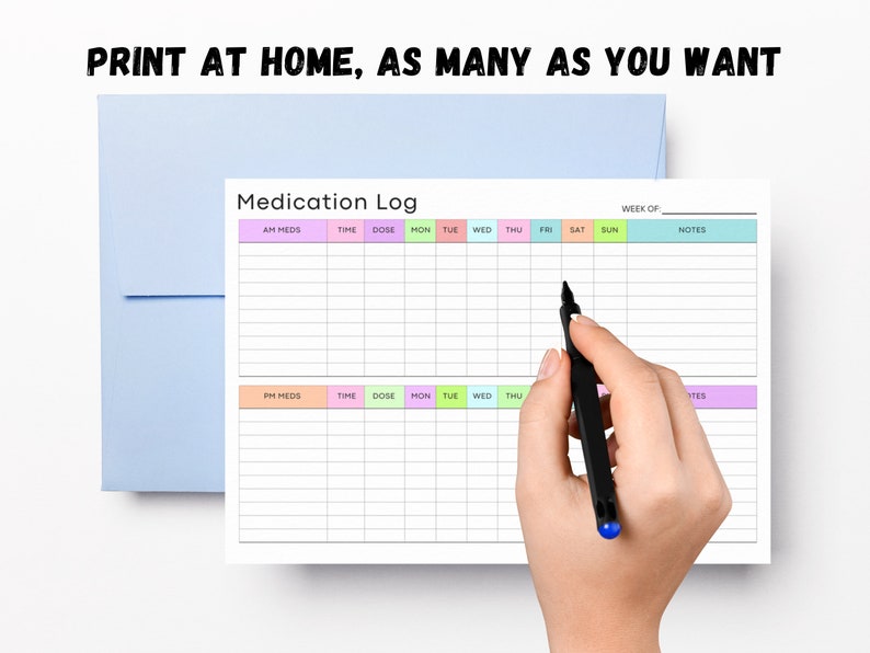 Minimalist Medication Tracker Printable, Medication Log, Medication ... Minimalist Medication Tracker Printable, Medication Log, Medication ...