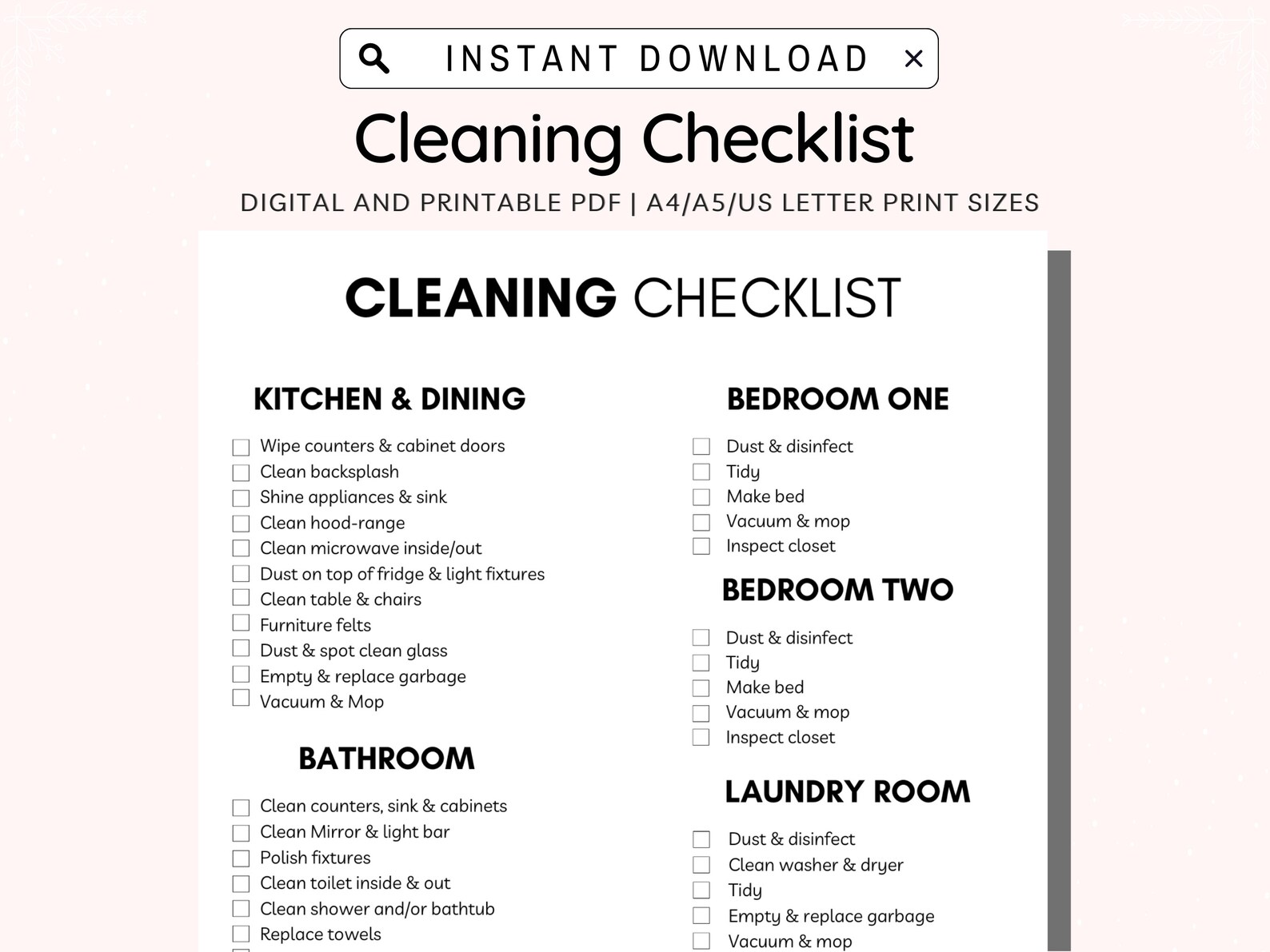 Editable Airbnb Cleaning Checklist, Housekeeping Checklist, Cleaning ...