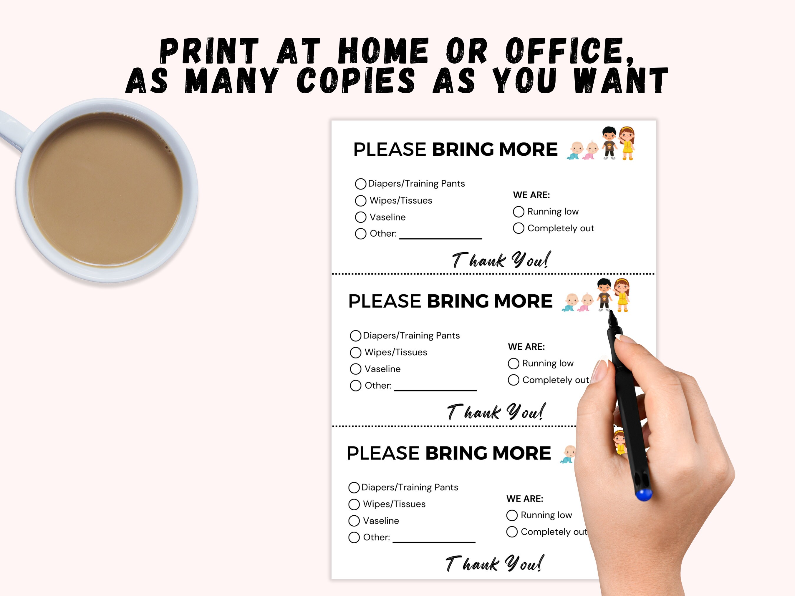 Please Bring More Supplies, Daycare Parent Notice Printable, Childcare ...