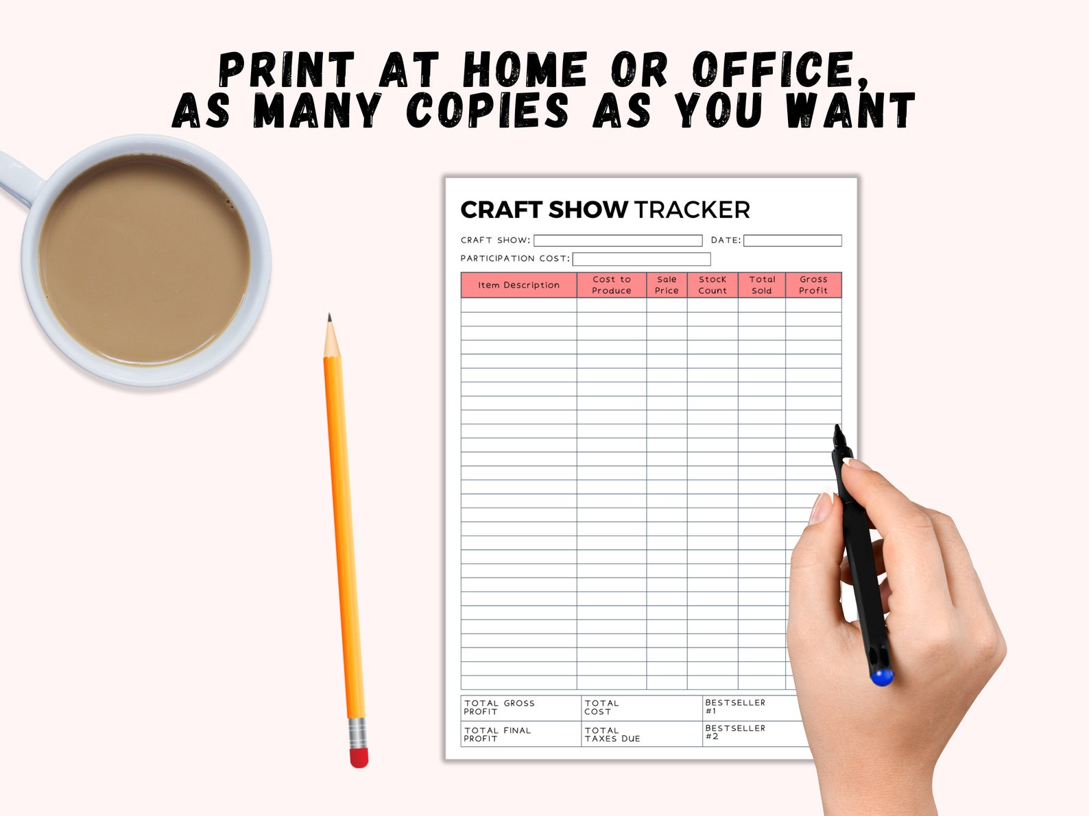 Craft Show Tracker Printable, Craft Fair Planner PDF, Business Forms ...