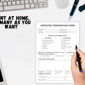 Employee Termination Form, Printable Employee Termination Form ...