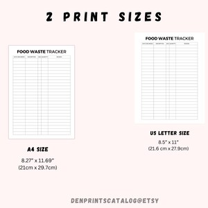 Printable Food Waste Tracker Fillable Print and Write PDF Digital ...