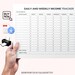 Printable Daily and Weekly Income Tracker, Income Tracker Printable ...