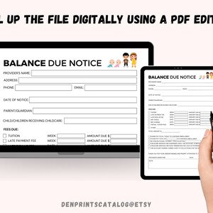 DAYCARE Balance Due Childcare Center Late Payment Notice, Past Due ...