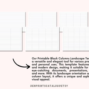 Printable Blank Columns Charts With Header One, Two, Three, Four, Five ...