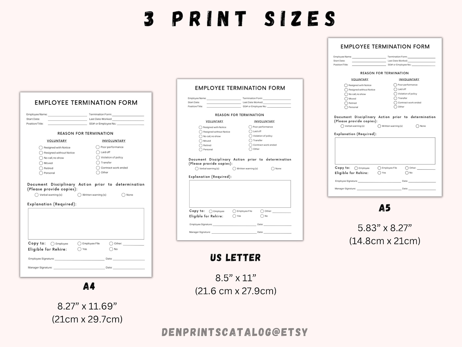 Employee Termination Form, Printable Employee Termination Form ...