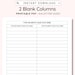 Printable Blank 2 Columns List Text Input and Print and Write Digital, Editable Template ...