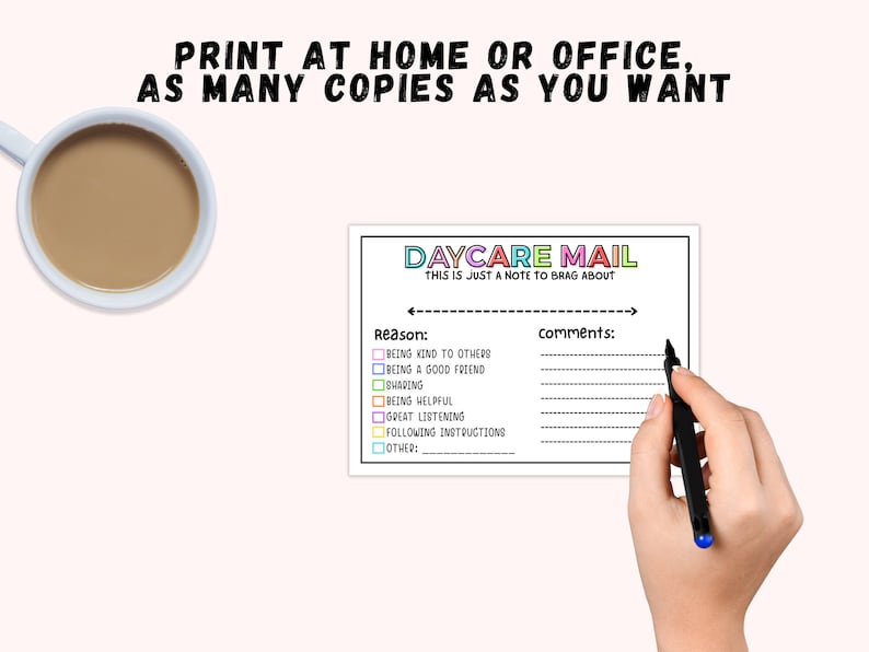 Daycare Mail, Note From Daycare Teacher, Daycare Report, Preschool ...