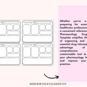 Drug Card Template, Nursing Pharmacology Printable, Nursing Notes ...