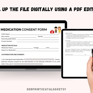 Daycare Medication Forms: Medication Authorization Form, Medication Log, Customizable on Canva ...