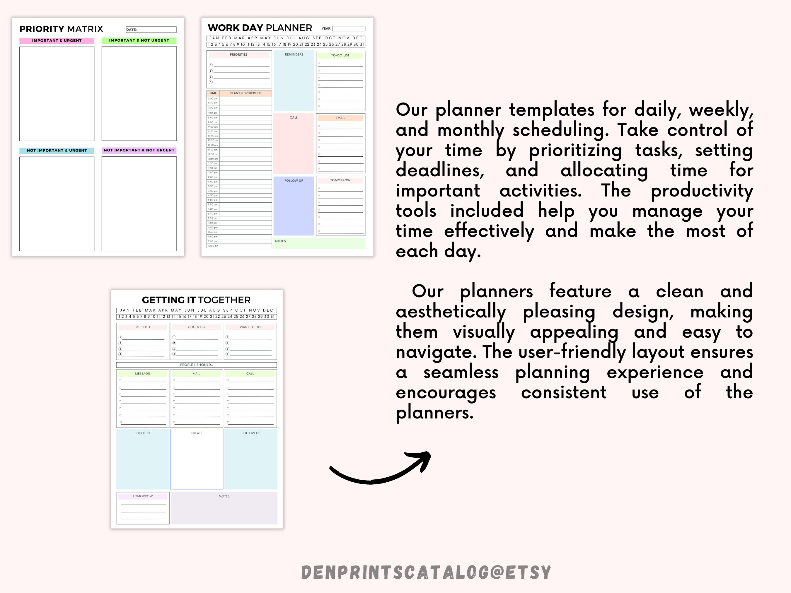 Brain Dump Template BUNDLE Printable, to Do List Editable, ADHD Daily ...