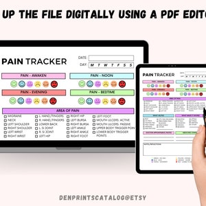 Daily Pain Tracker and Journal Printable, Chronic Pain Management, Pain ...