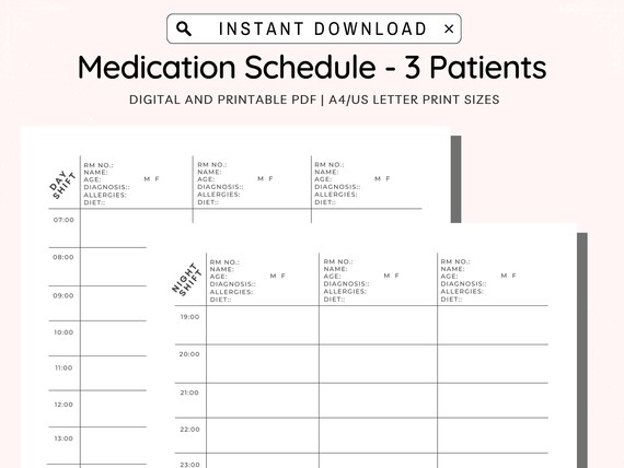 Nursing Assistant Medication Charts