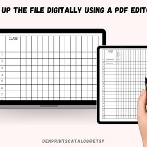 Printable Class Record, Gradebook Template, Teacher Grade Book ...