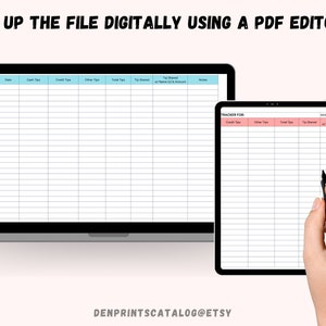 Server Tips Tracker Sheet Printable, for Tip Sharing Weekly Breakdown ...