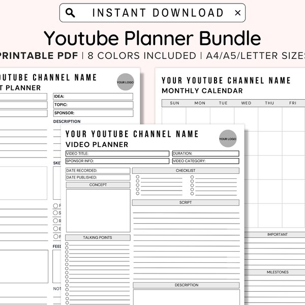 Youtube Video Checklist - Etsy