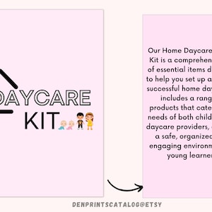 Home Daycare Starter Kit, Parent Handbook, Childcare Enrollment Forms ...