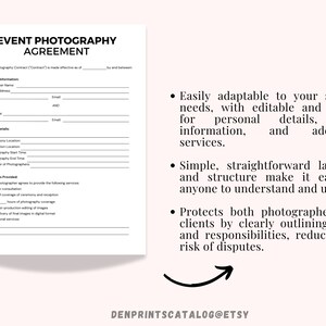 Fillable PDF Wedding Event Photography Contract Template Editable in ...