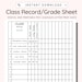 Printable Blank Tracking,class Record, Teacher Gradebook Template ...