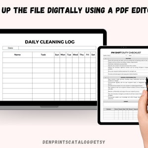 Assisted Living Caregiving Set Printable, Cleaning Schedule Editable ...